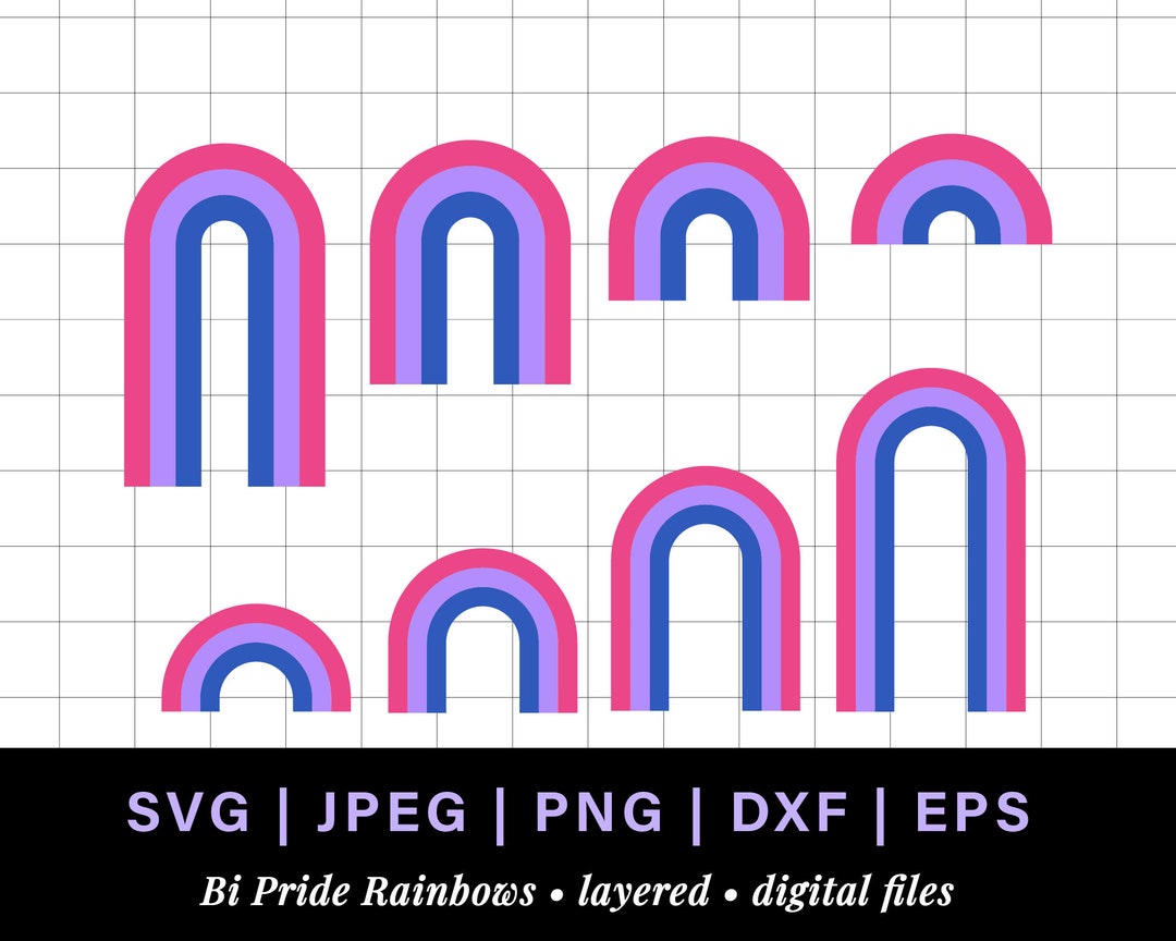 Bi Pride Retro Rainbow Svg, Bisexual Pride Rainbow Svg Png, Bisexual ...
