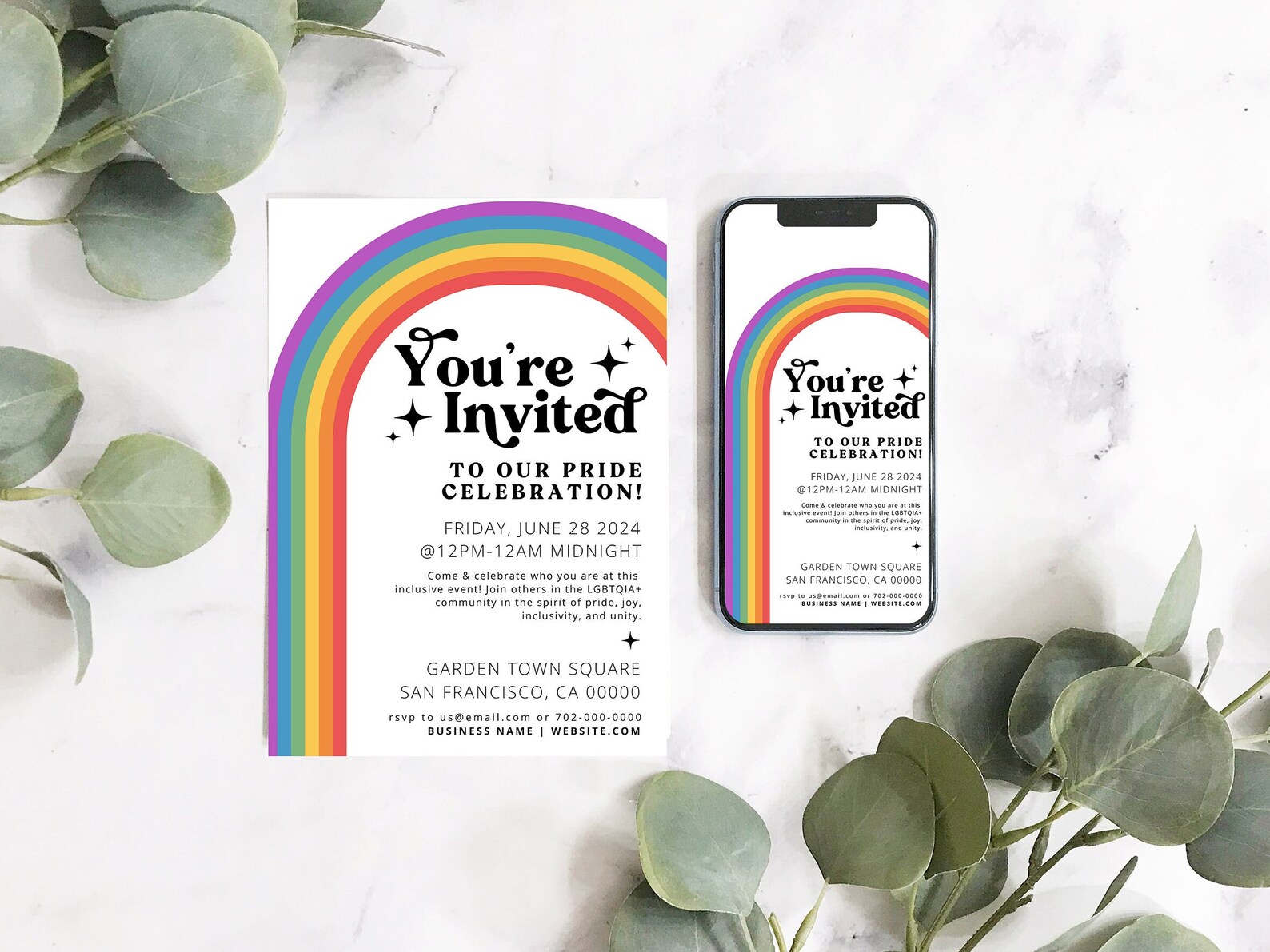Retro Pride Digital Event Invitation, Rainbow Pride Month Party ...