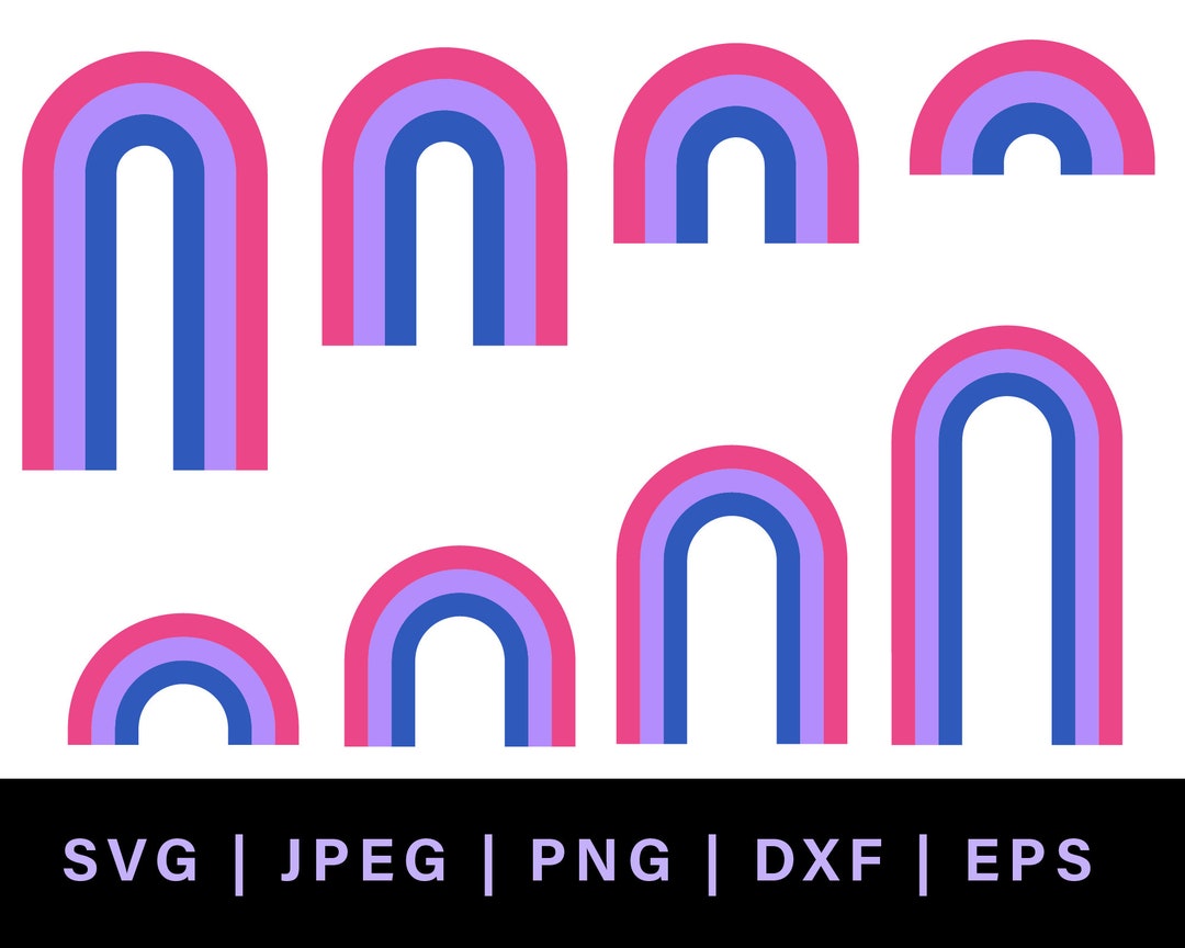Bi Pride Retro Rainbow Svg Bisexual Pride Rainbow Svg Png - Etsy