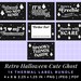 Cute Ghost Retro Halloween Thermal Label Stickers Rollo - Etsy