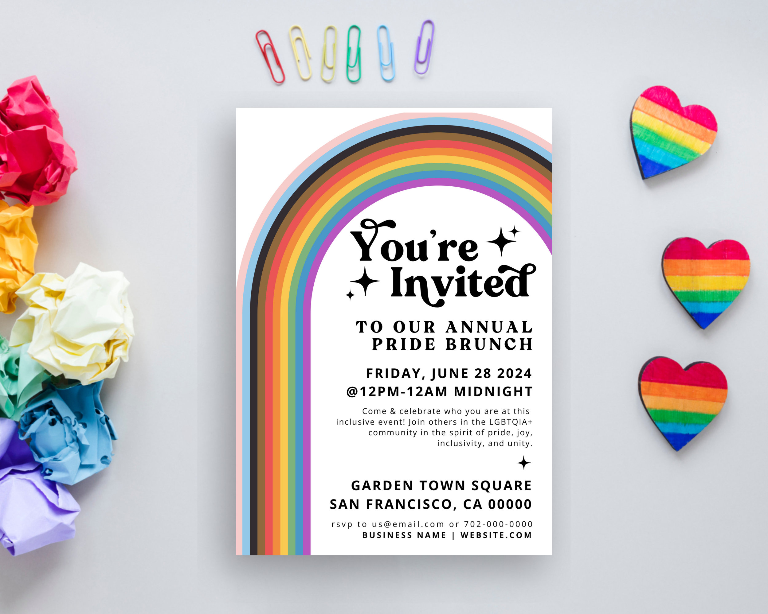 Retro Pride Digital Event Invitation, Rainbow Pride Month Party ...