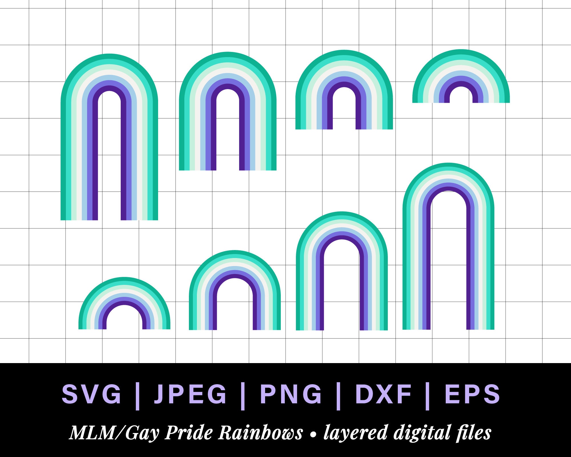 Gay Pride Retro Rainbow Svg, Subtle Pride Rainbow Svg, Lgbt Rainbow Svg ...
