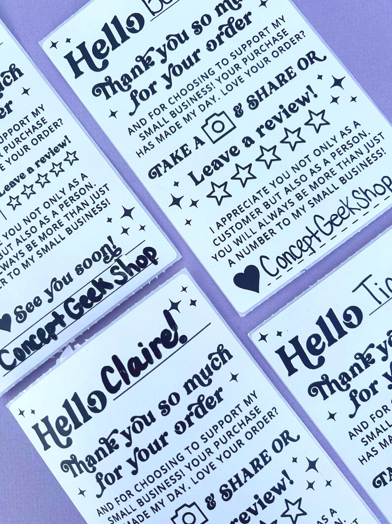 Customer Thank You Thermal Label Design, Customizable Love Your Order ...