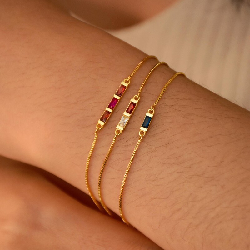 Birthstone Bracelet - Etsy