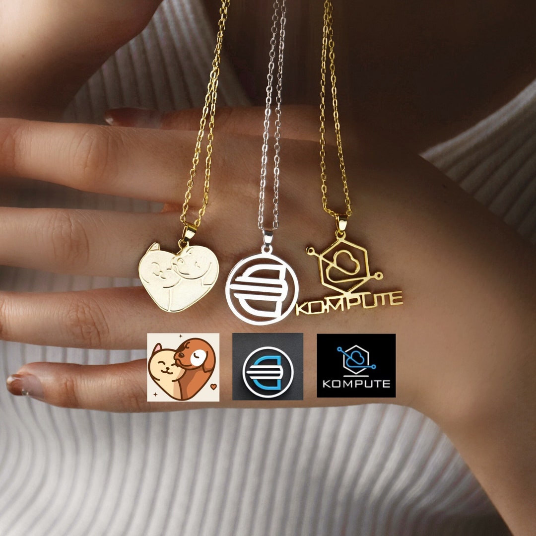 Custom Logo Necklace•logo Necklace Charm •business Logo Necklace ...