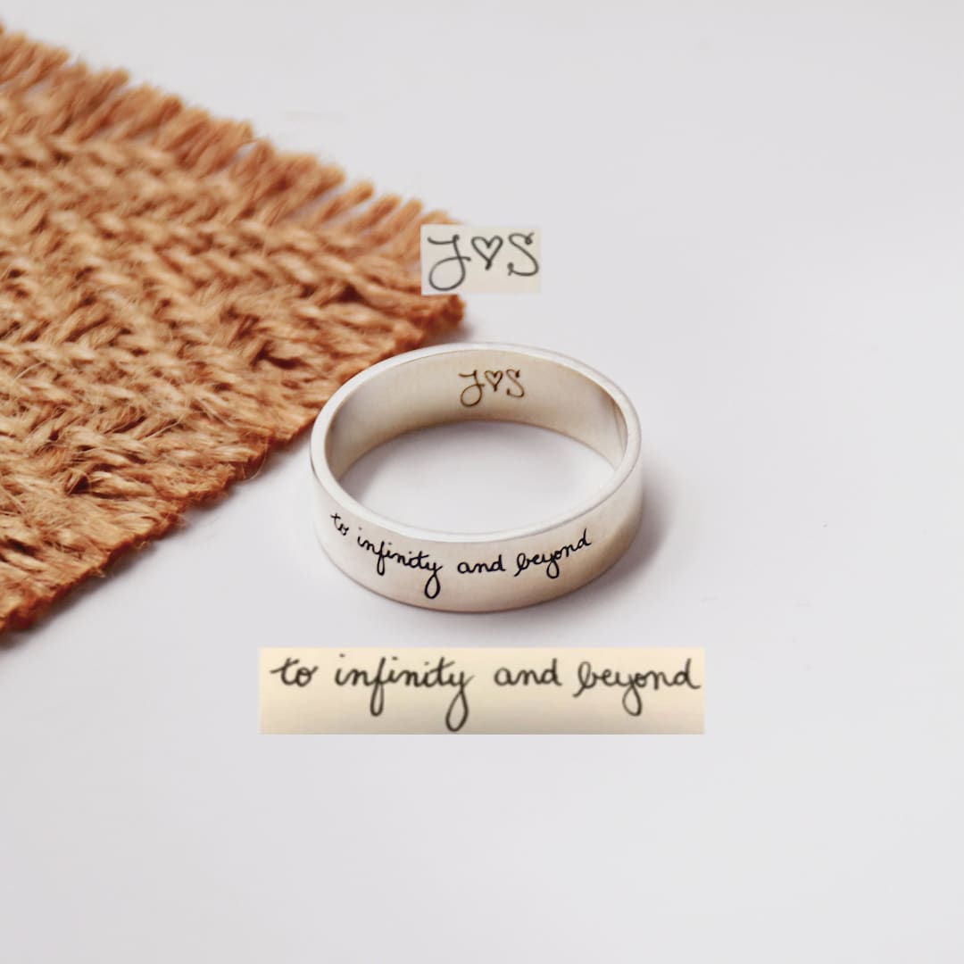 Personalized Handwriting Ring • Graduation Gift • Actual Handwriting ...