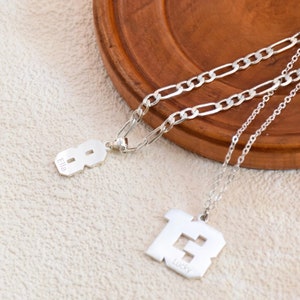 Personalized Engraved Number With Name Necklace•baseball/football ...