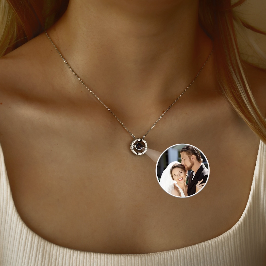 Photo Projection Necklace Photo Projection Necklace Personalized ...