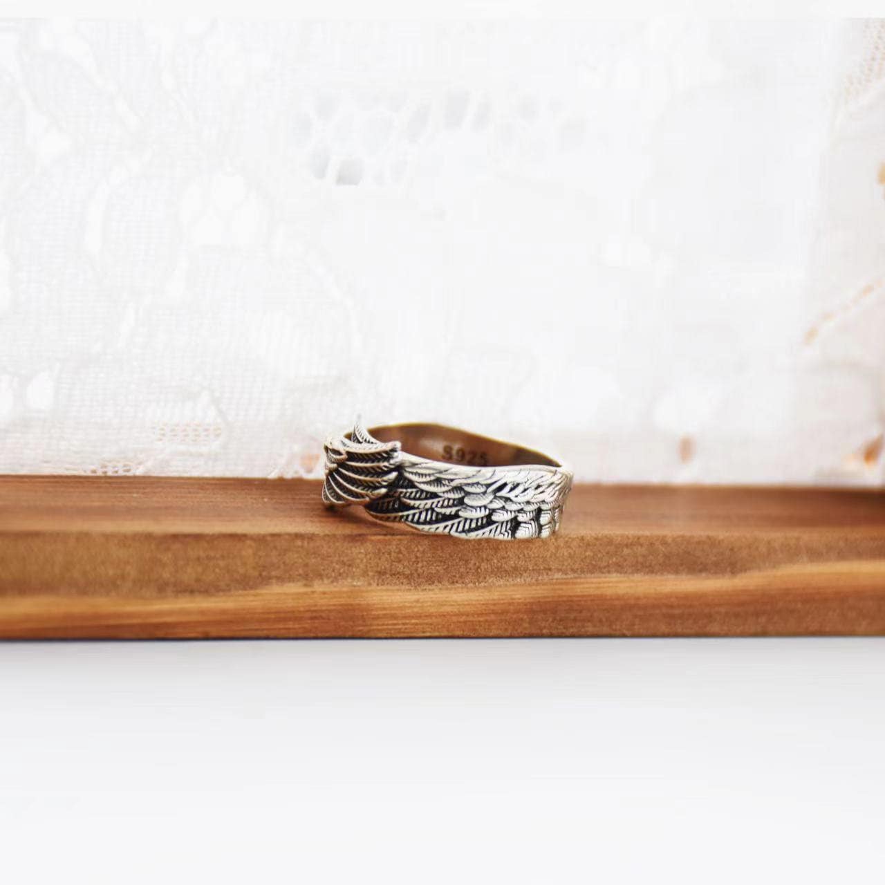 Wings Ring Adjustable Guardian Angel Wings Ring 925 - Etsy