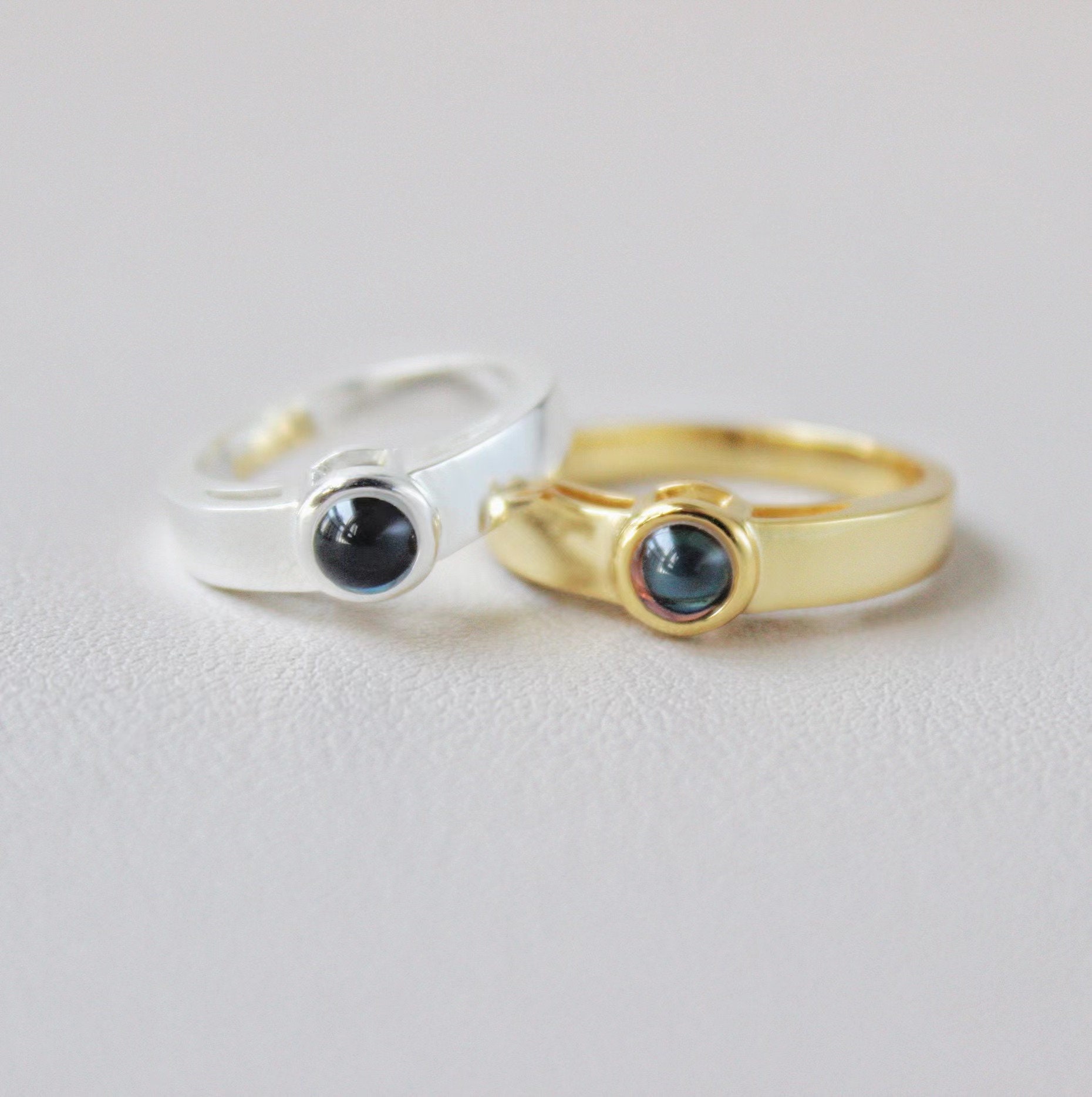 Photo Projection Ring • Photo Ring for Couple • Couples Photo Rings ...