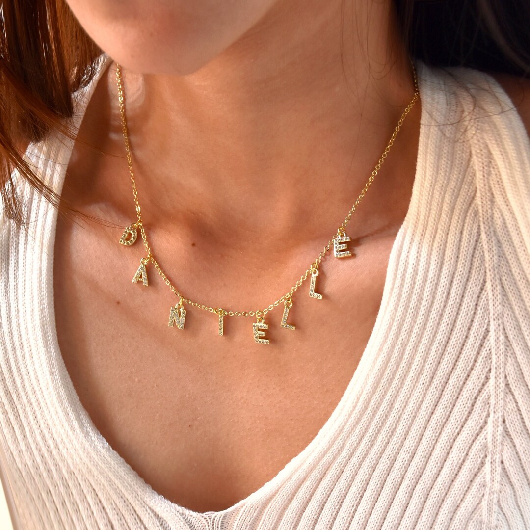 Personalized Name Necklace • Custom Letter Necklace• Initial Necklace ...