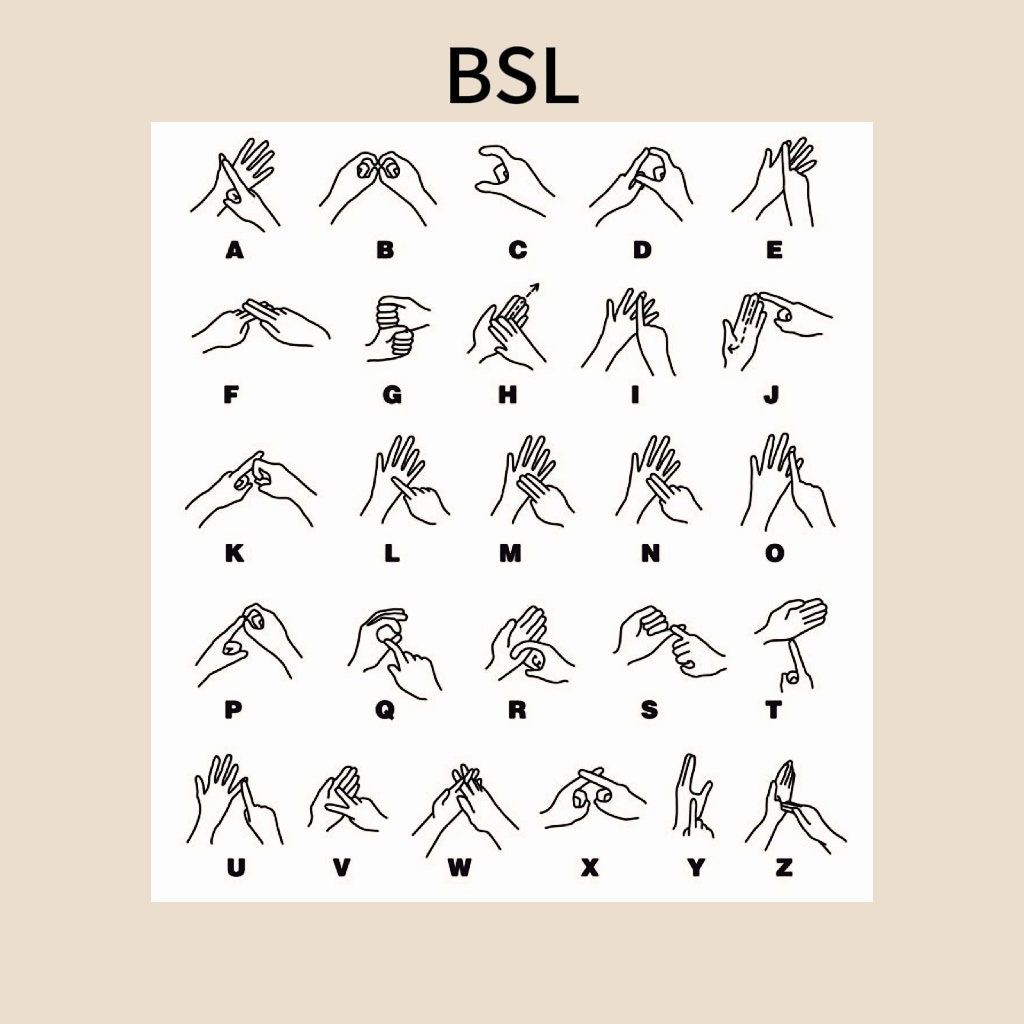 Personalized Name Necklace in Sign Language •BSL Necklace•bsl Necklace ...