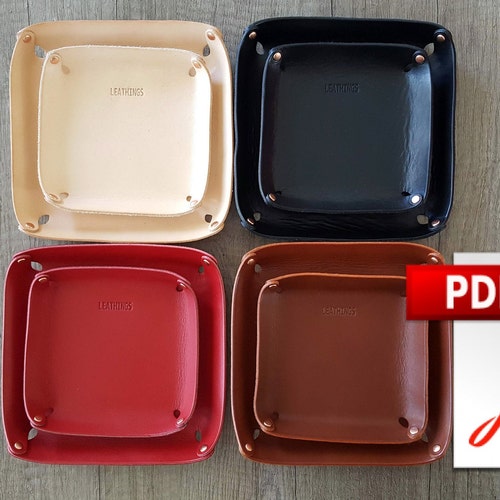 Leather Valet Tray Template Pattern Guide Two Pattern Size - Etsy