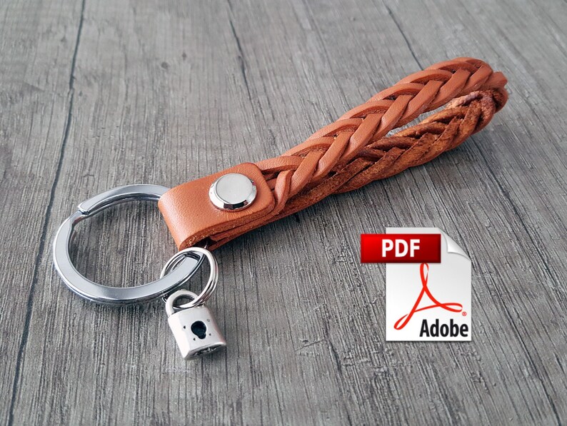 PDF Keychain Patterns Leather Key Fob Template Make Self Braided ...