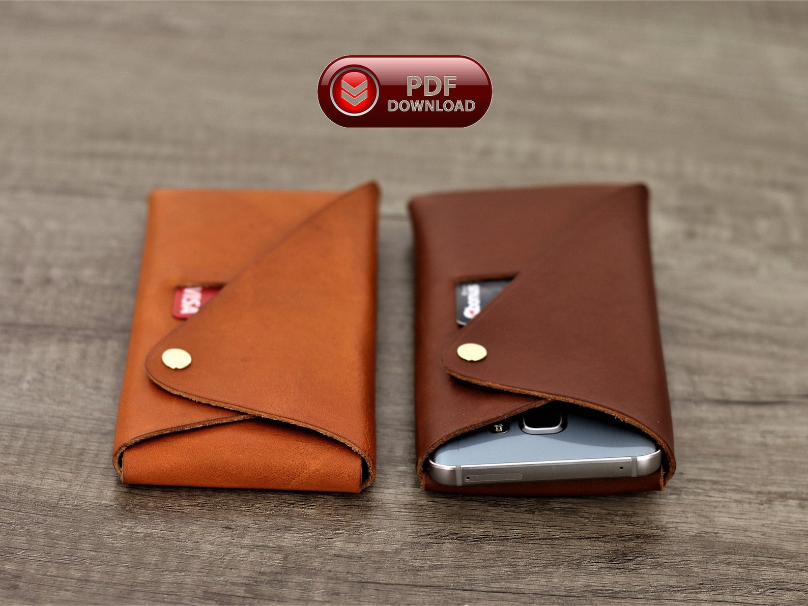 Leather iPhone Wallet Pattern PDF Phone Case Template Flap Fold No ...