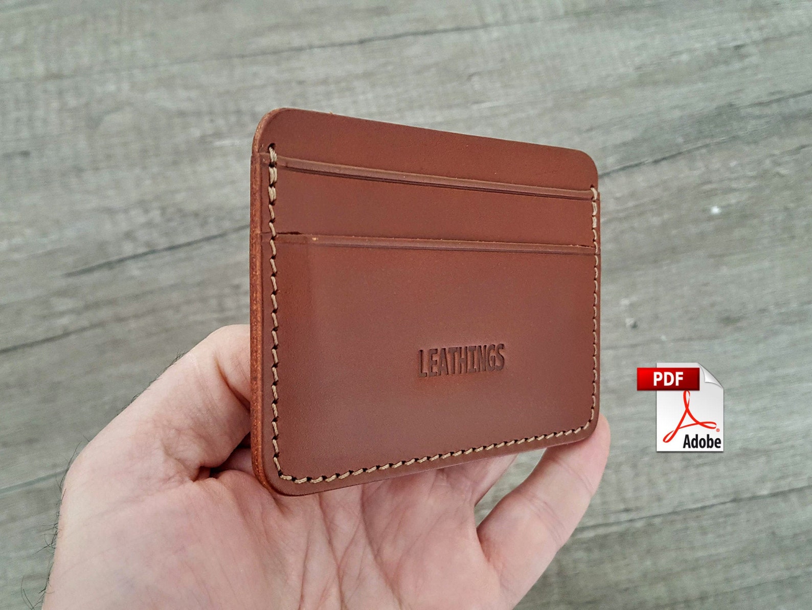PDF Slim Card Wallet Patterns 3 Different Pattern Leather Card Holders ...