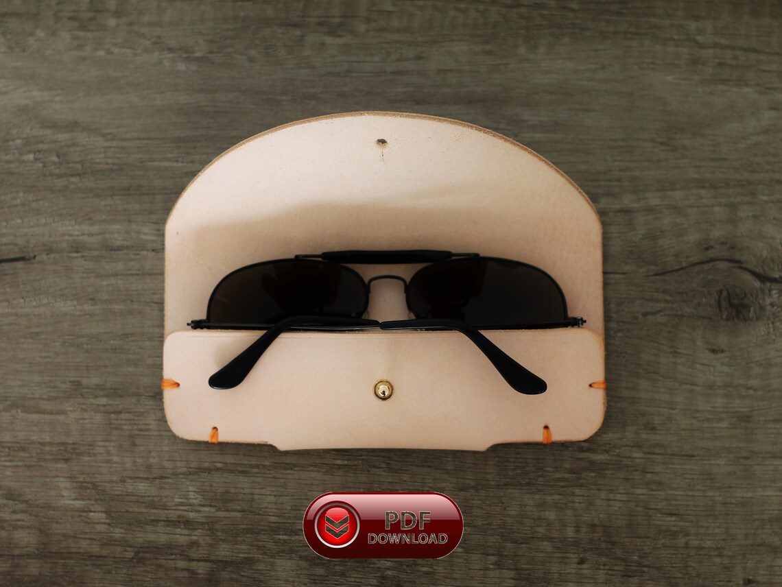 Slim Sunglasses Cover Pattern Leather Glasses Case Template Rayban ...
