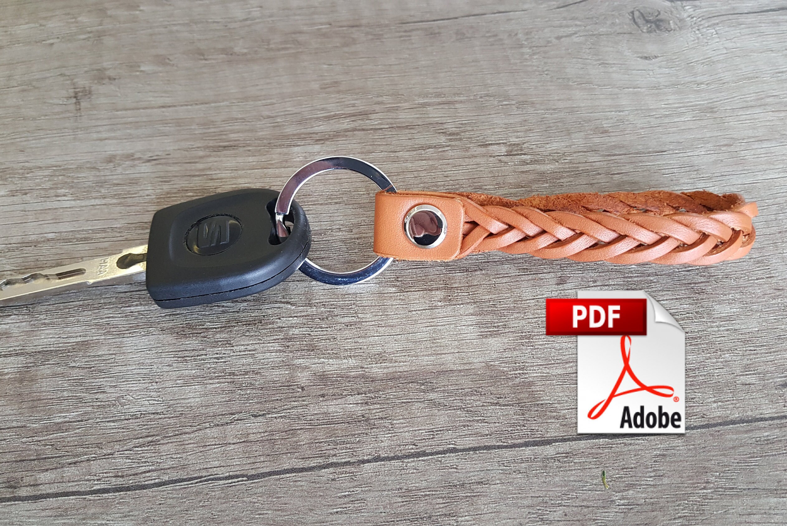 PDF Keychain Patterns Leather Key Fob Template Make Self Braided ...