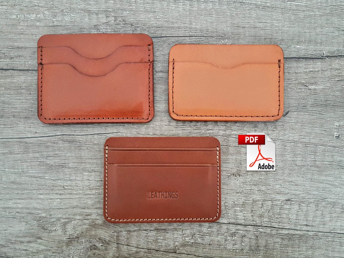 PDF Slim Card Wallet Patterns 3 Different Pattern Leather Card Holders ...