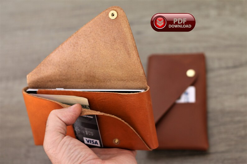 Leather iPhone Wallet Pattern PDF Phone Case Template Flap Fold No ...