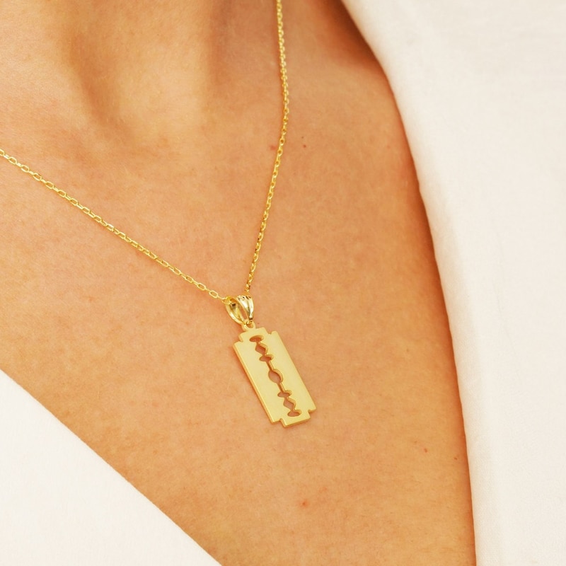 Razor Blade Necklace - Etsy