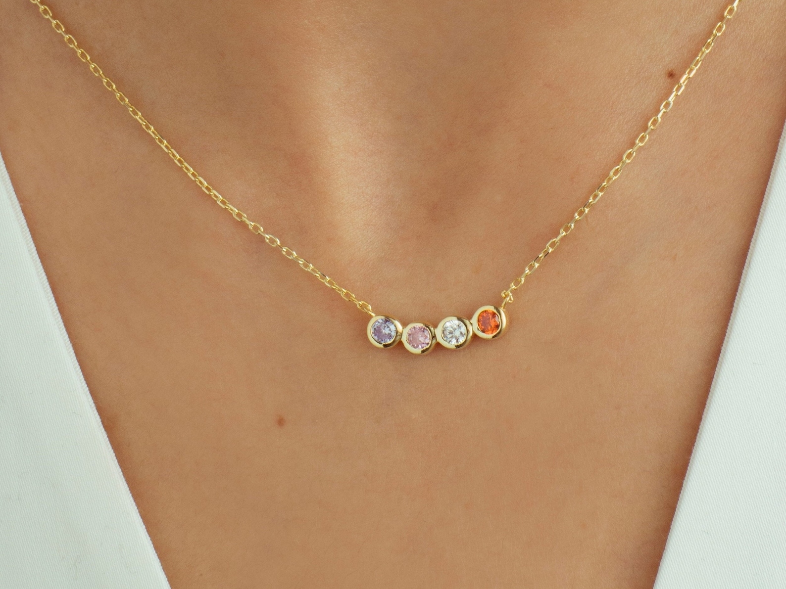 Mothers Necklace with Kids Birthstones - 10 Gorgeous Necklaces!