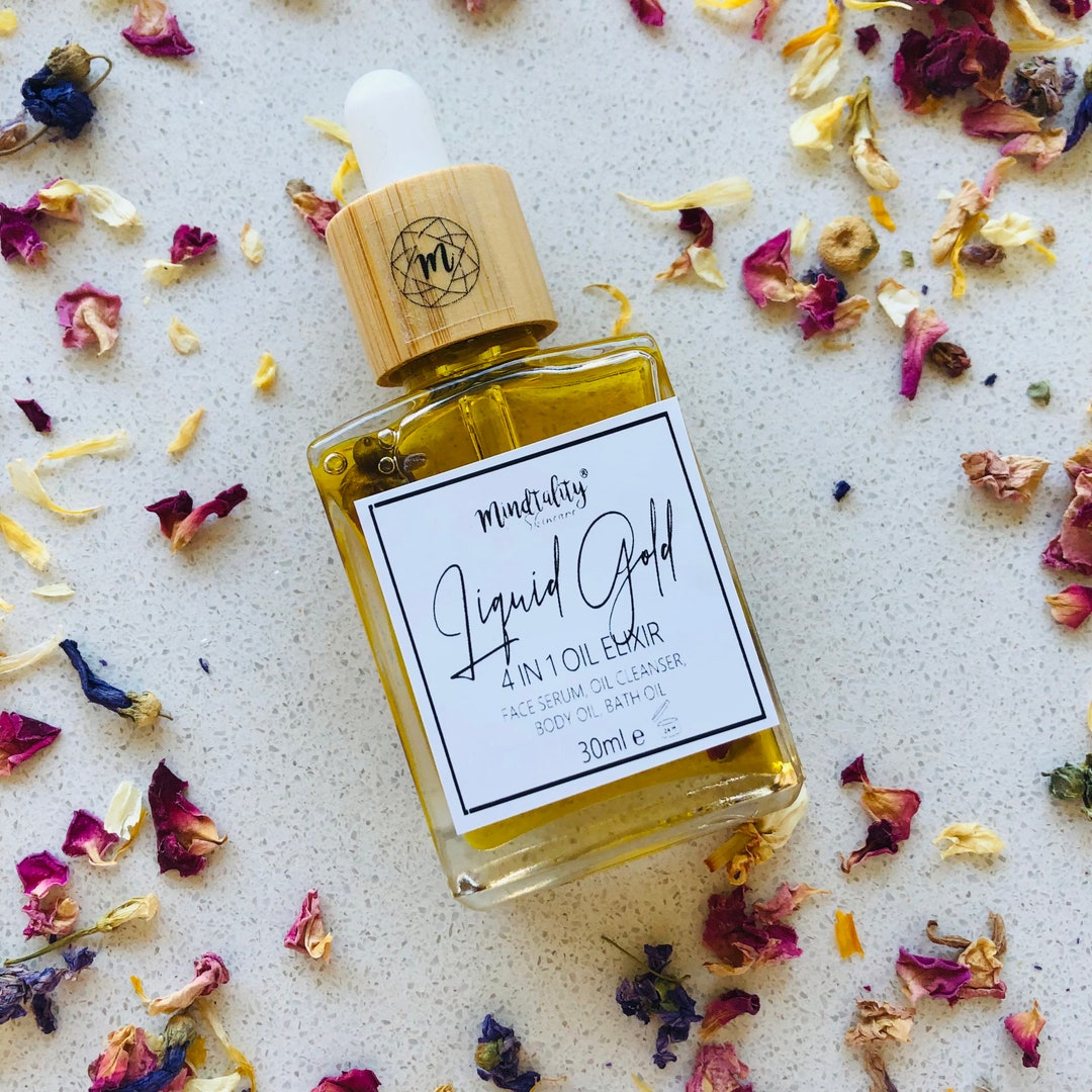Liquid Gold Elixir (4 in 1) 30ml | Vegan Skincare | Serum | Oil | Bath ...