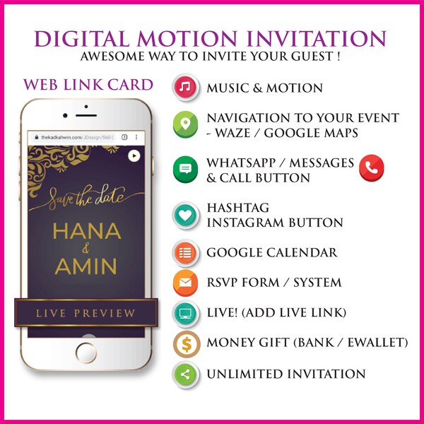 Motion Invitation - Etsy