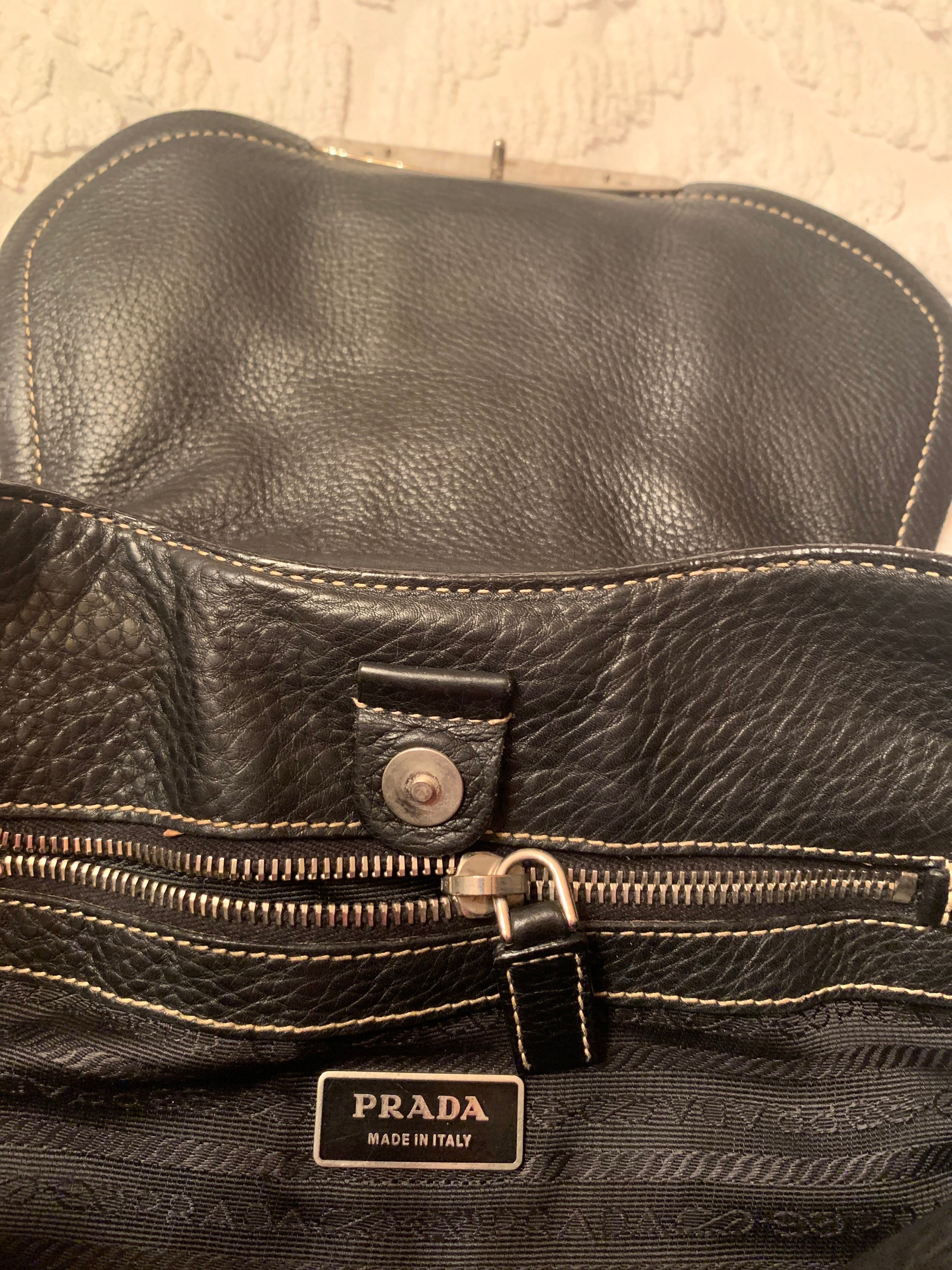 Vintage Prada Lizard Clasp Bag - Etsy