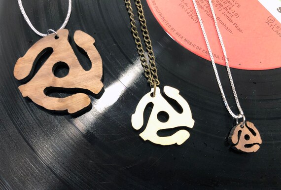 Nostalgic Pendant Wood 45 rpm adapter Cool gift Music Lover | Etsy
