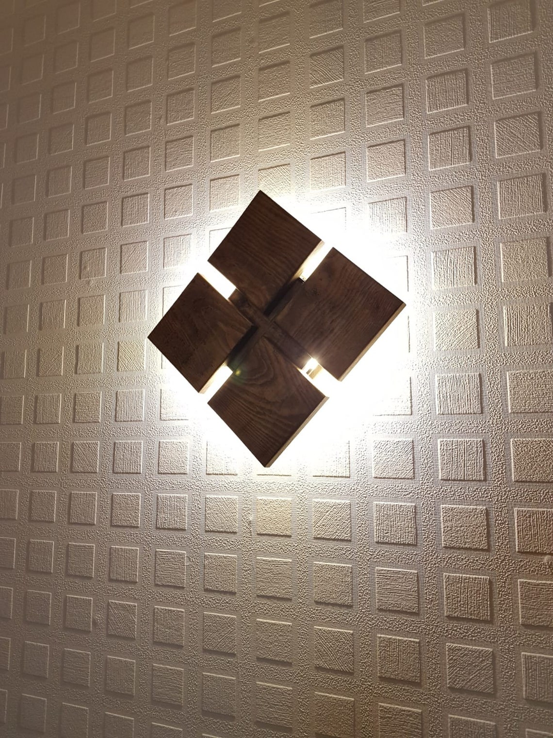 Handmade Wooden 5W Led Square Wall Sconces, Home Decor, Lighting, Good ...
