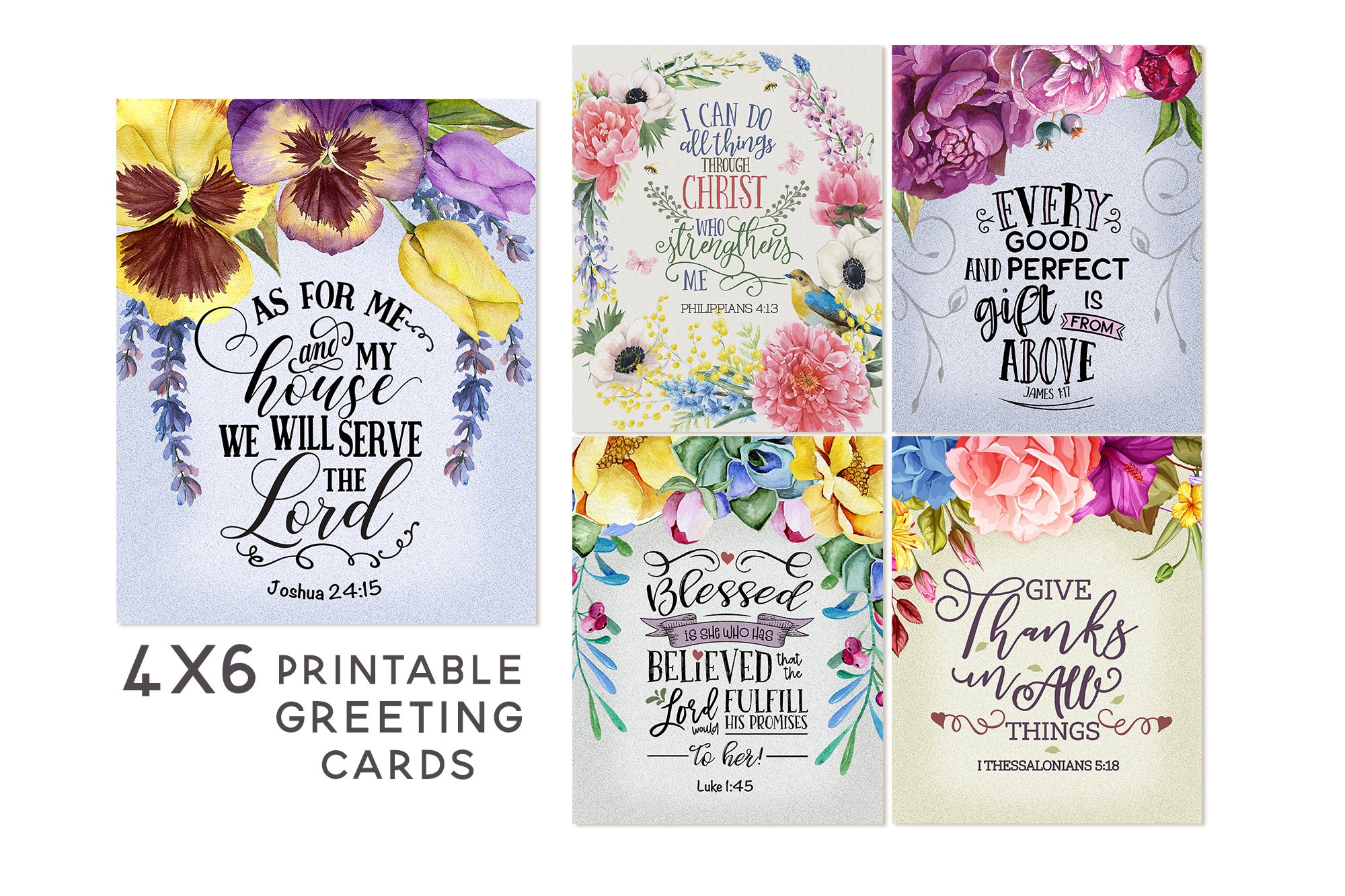Pack of 5 Inspirational Greeting Cards Bundle blank - Etsy