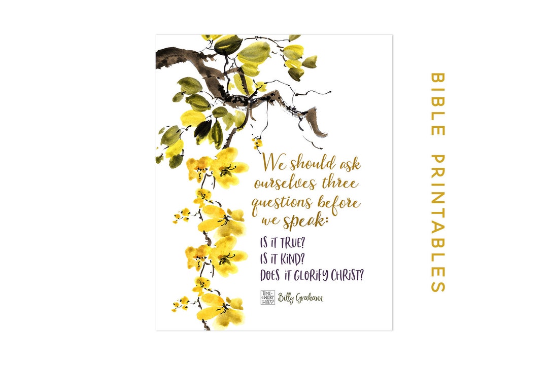 We Should Ask Ourselves Three Questions Before We Speak Scripture Wall ...