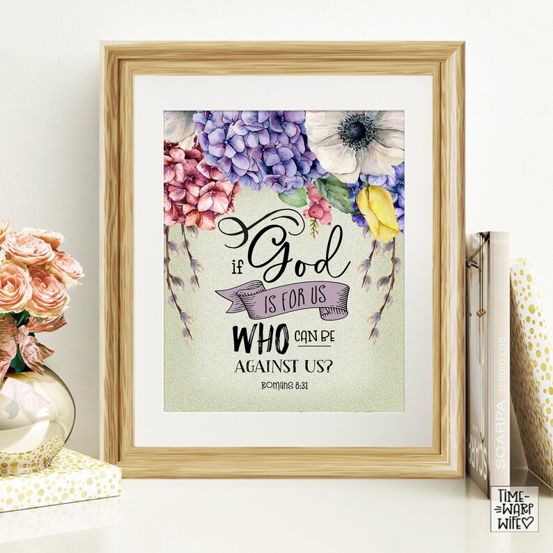 If God is for Us Who Can Be Against Us Bible Printable - Etsy