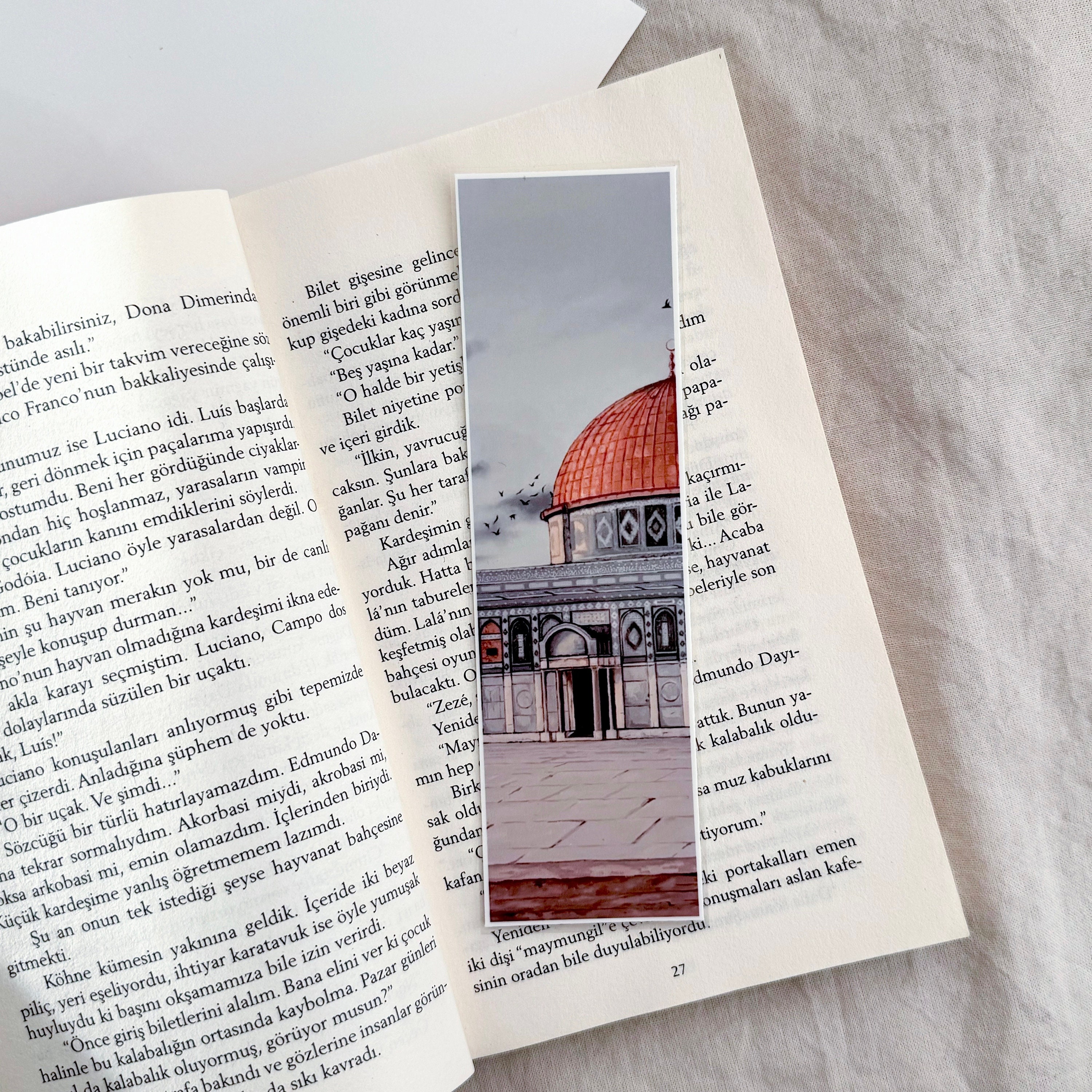 Bookmark Dome of the Rock, Al Aqsa Mosque, Jerusalem, Palestine, Al Quds / Laminated, Book ...