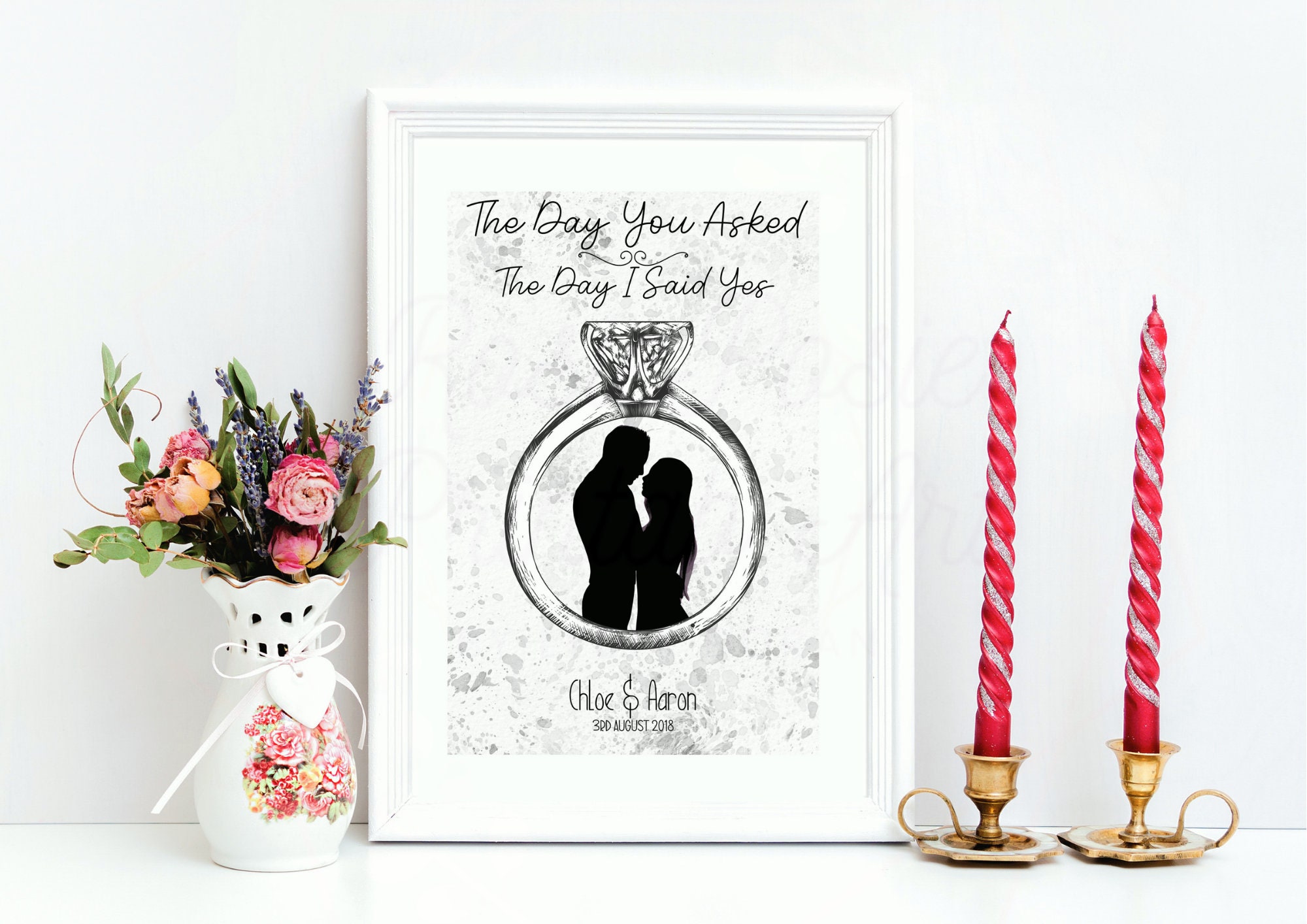 A4 Personalised Engagement Prints Many Variations to | Etsy