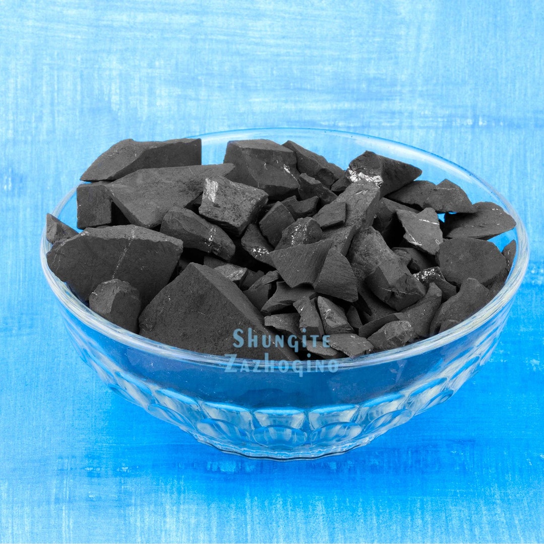 Raw Shungite Stones for Water Natural Fullerene C60 2.82 OZ/80 Gr/0.18 ...