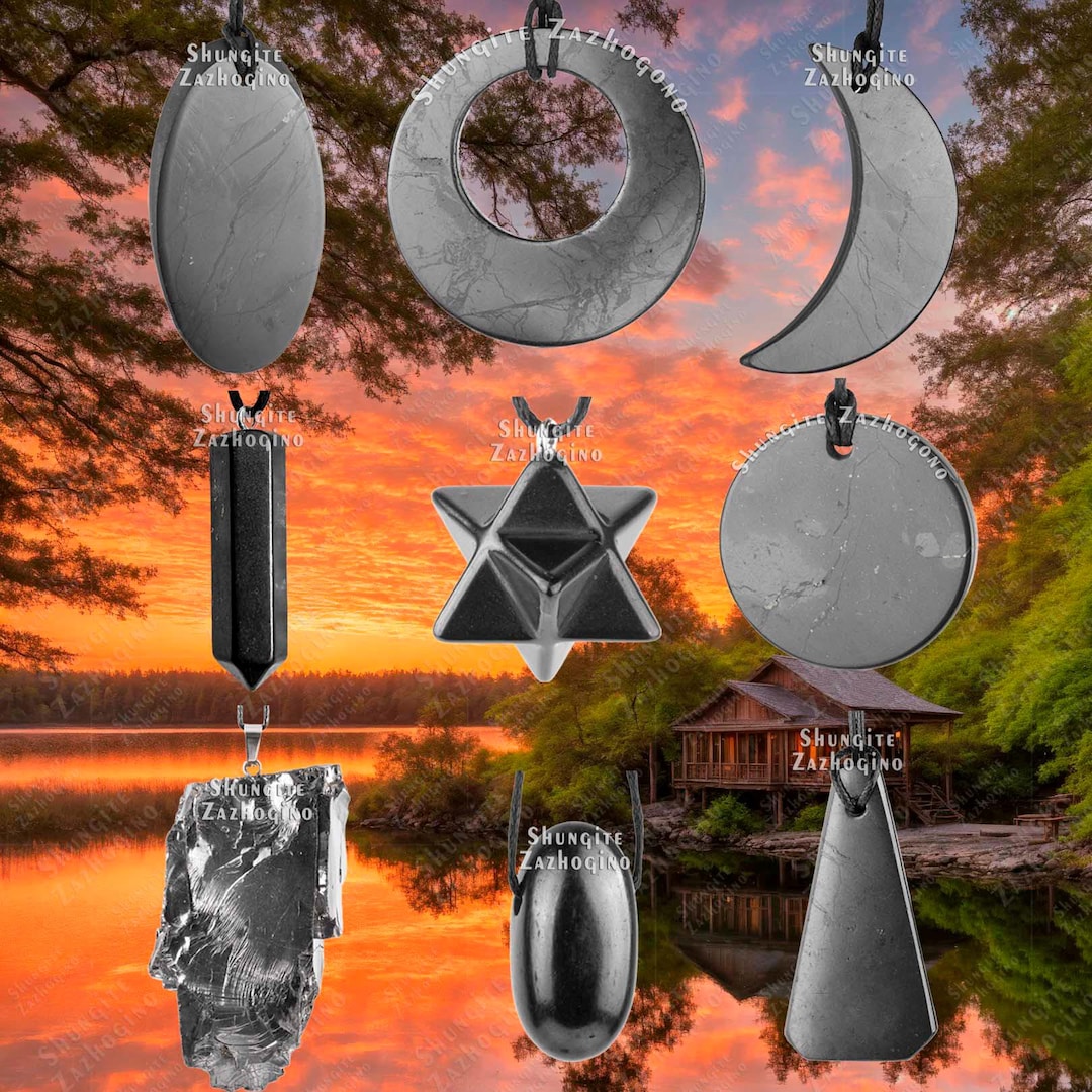 Shungite Pendants - 9 Shapes - Find Your Perfect Amulet - Natural ...