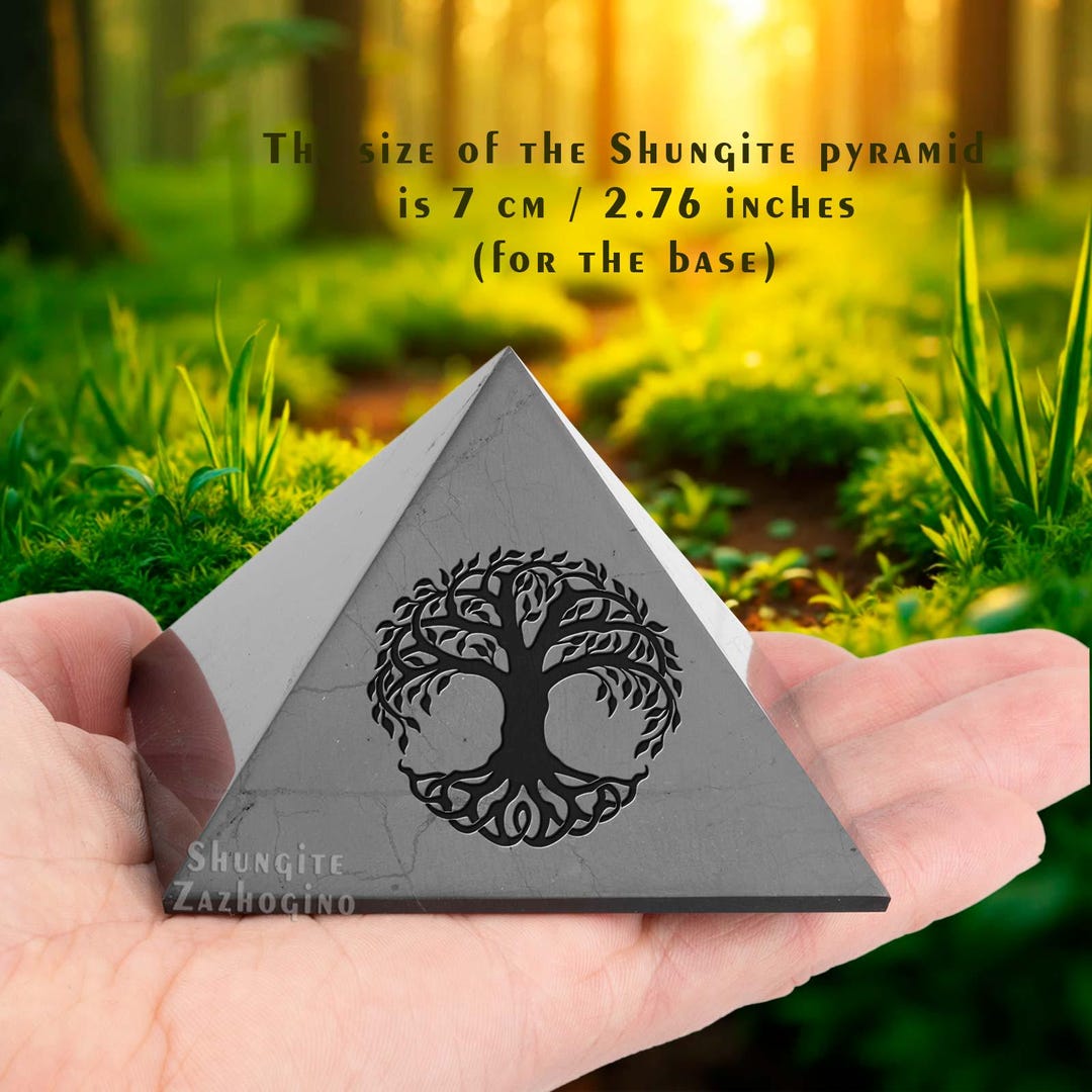 Authentic Shungite Pyramid | Real Shungite Stone From Russia | Tree of ...