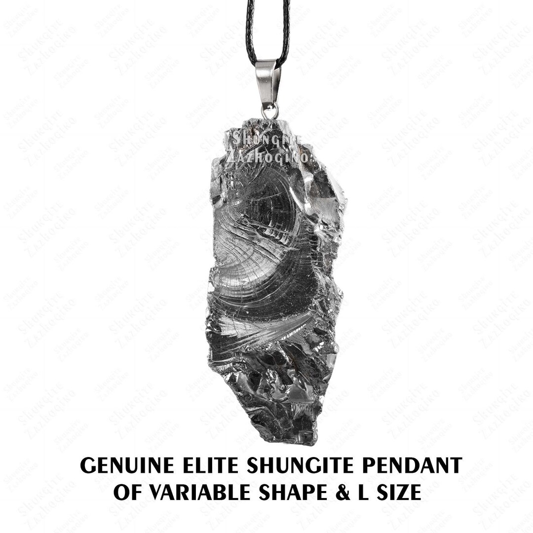 Rare Natural Crystal Pendant - Elite Shungite - Large Size - Authentic ...