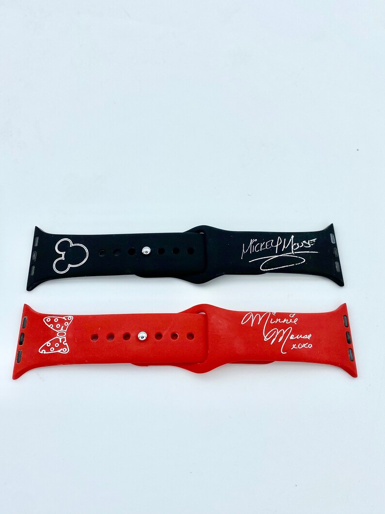 Disney Mickey Mouse Autograph Engraved Apple Watch Band, Watch Band - Etsy