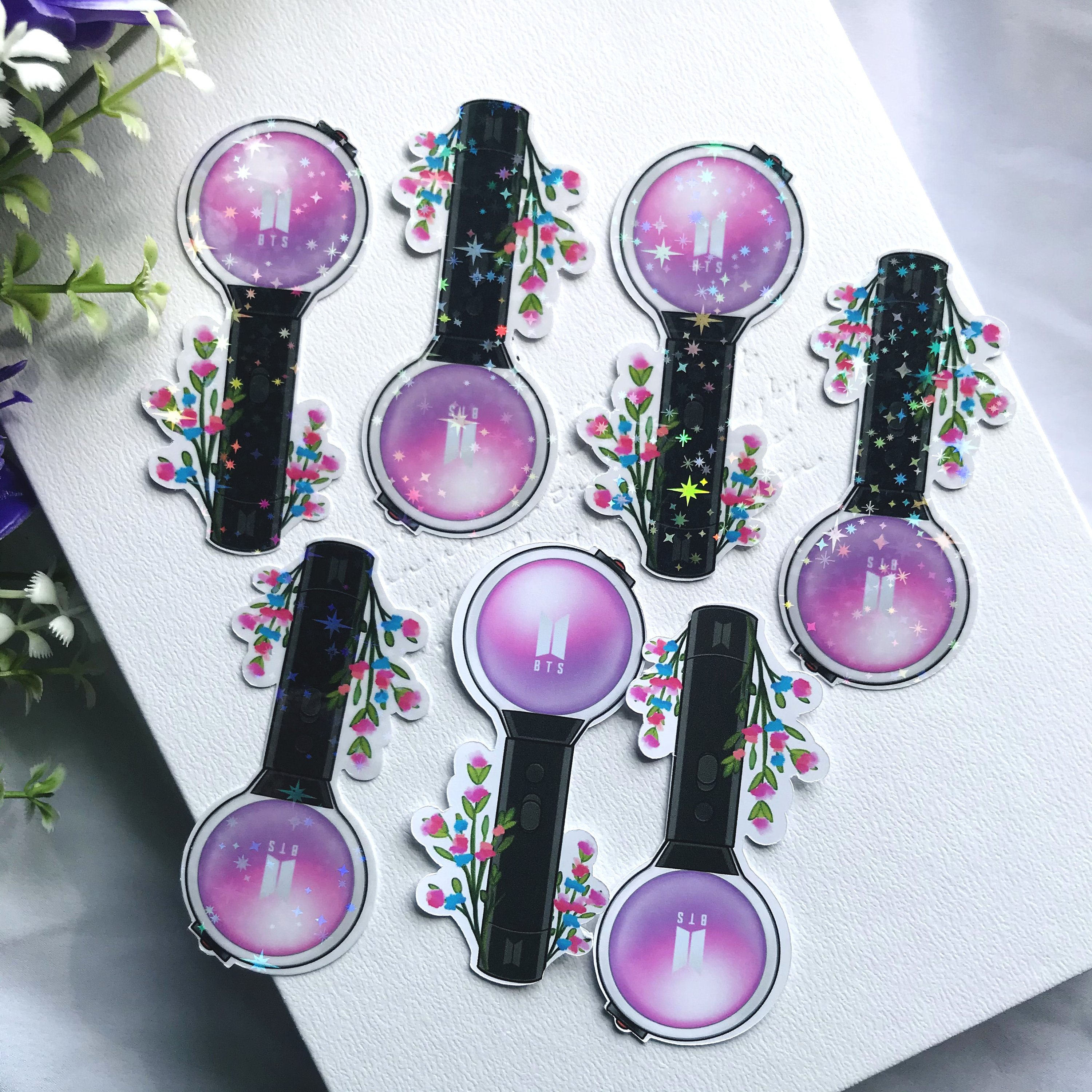 BTS Stickers Bts Floral Army Bomb Lightstick Sticker Map | Etsy