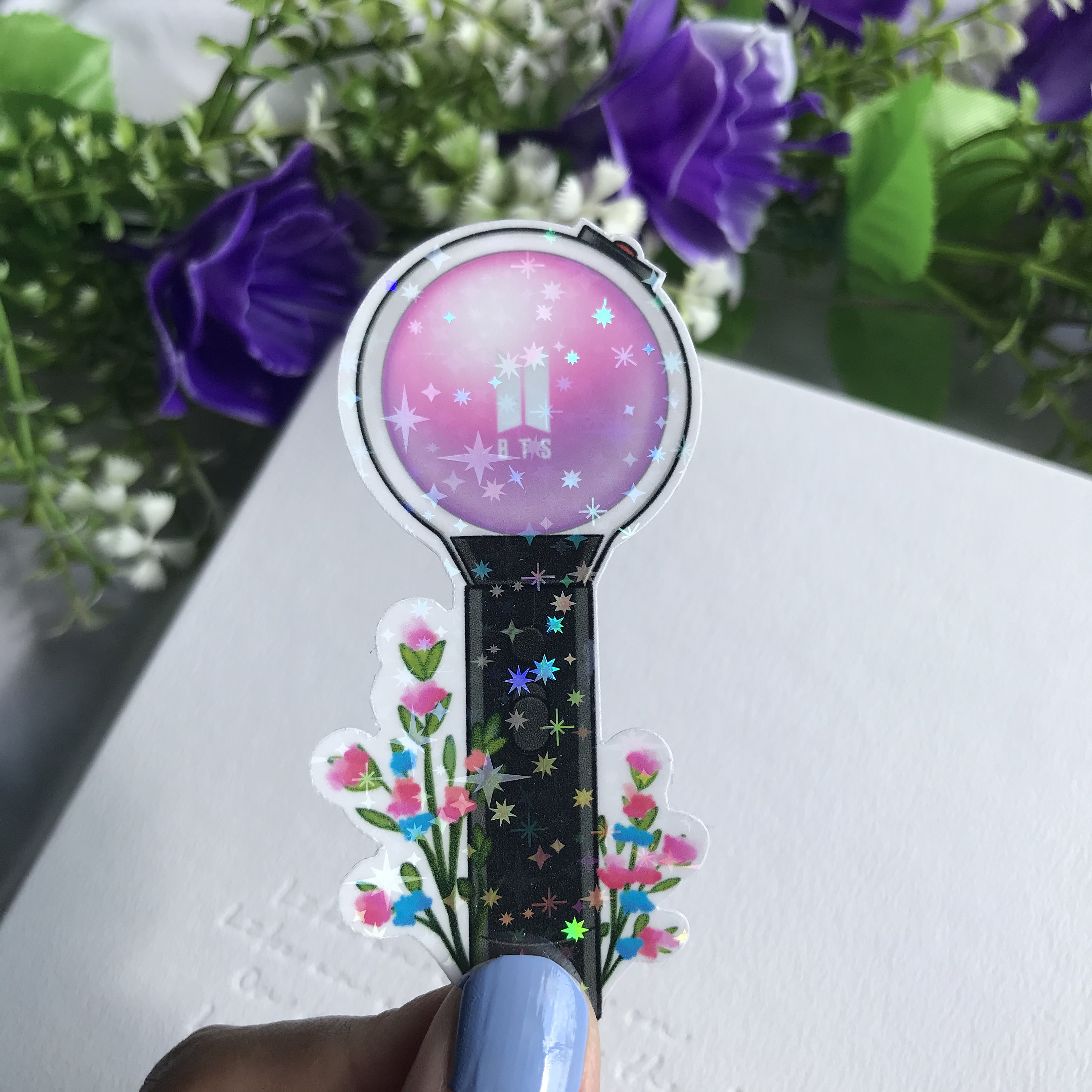 BTS Stickers Bts Floral Army Bomb Lightstick Sticker Map | Etsy