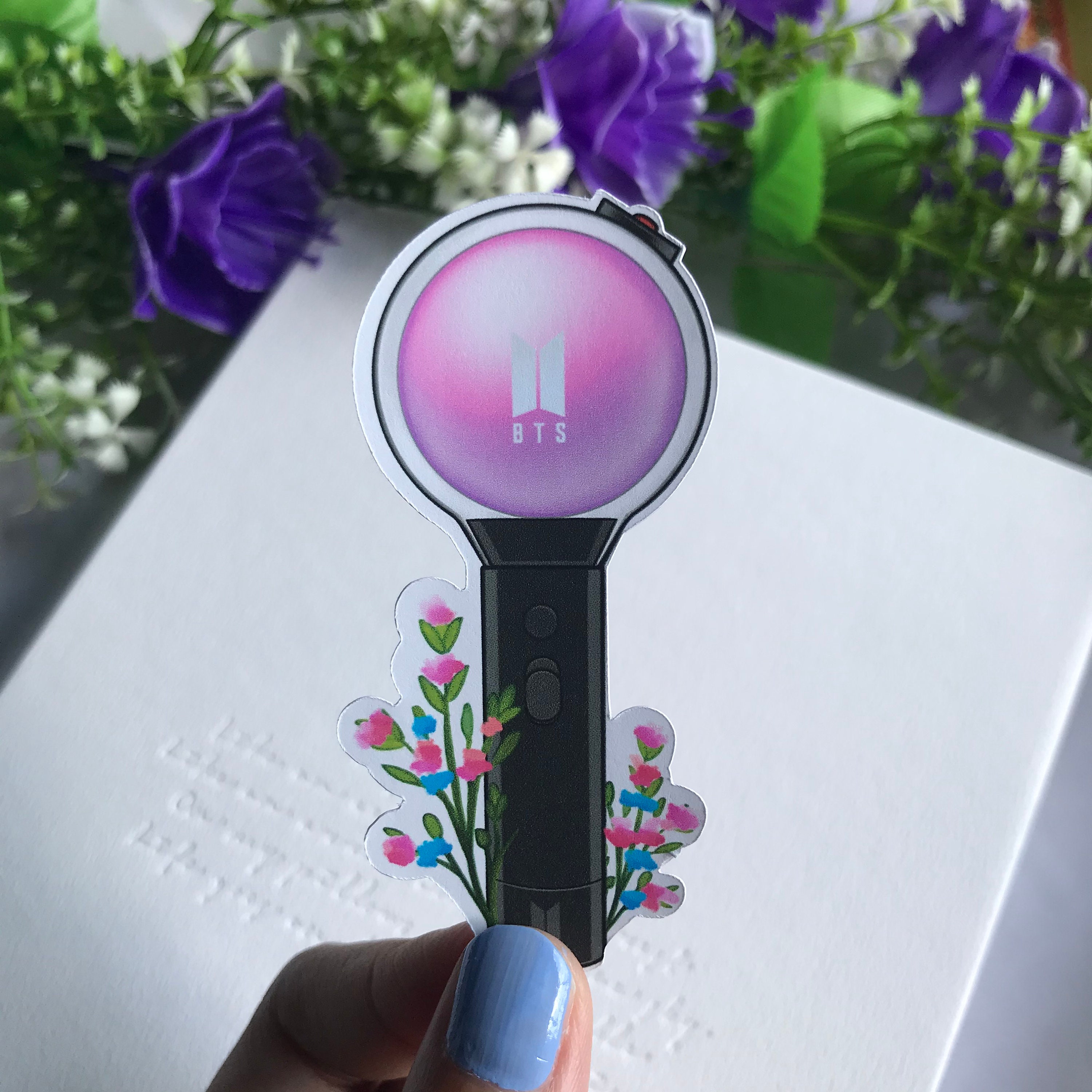 BTS Stickers Bts Floral Army Bomb Lightstick Sticker Map | Etsy