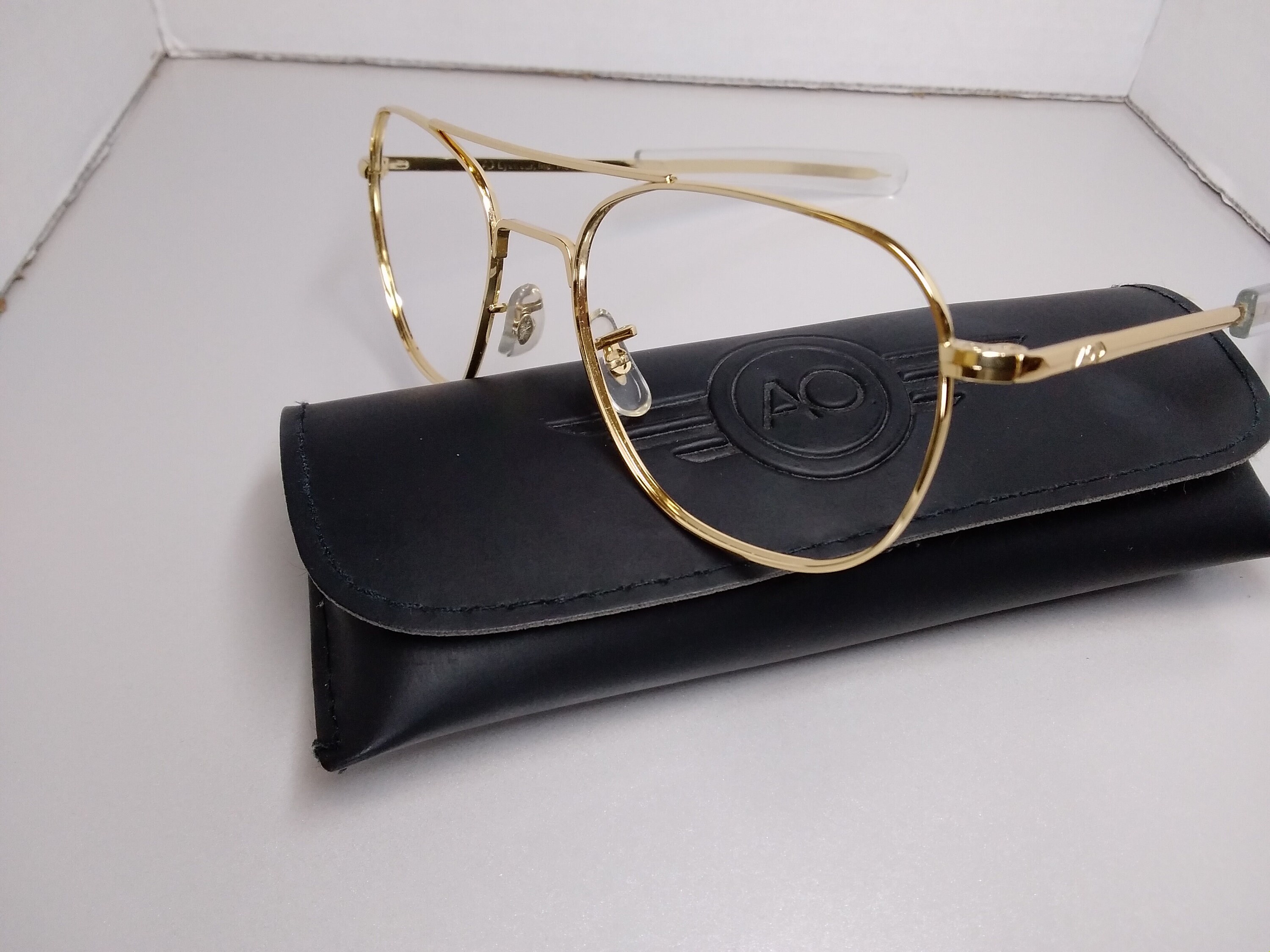 American Optical Original Pilot Eyeglass Frames 55-20-140 Gold - Etsy