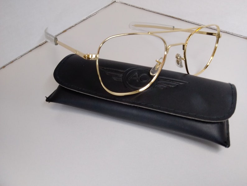 American Optical Original Pilot Eyeglass Frames 55-20-140 Gold - Etsy