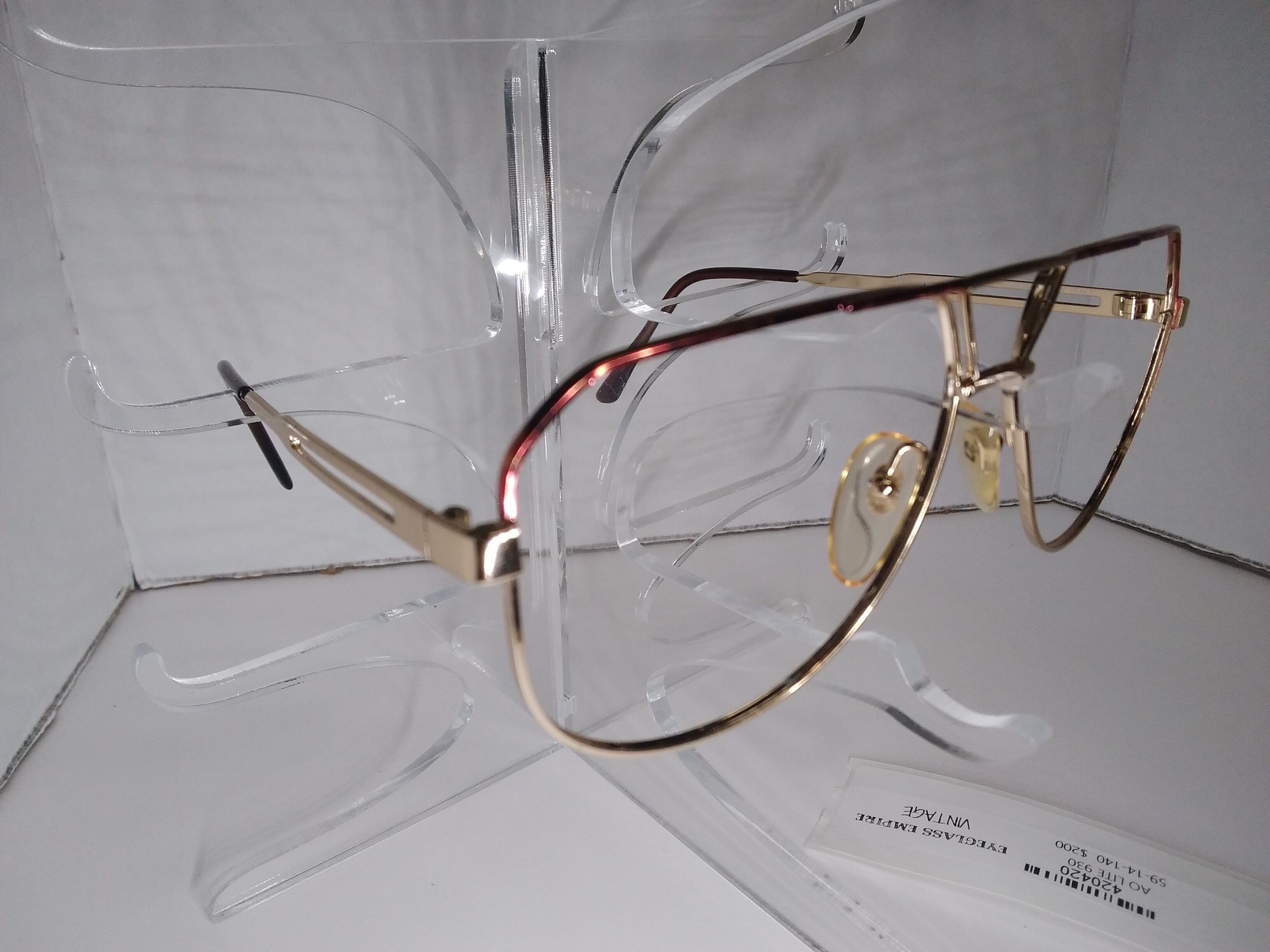 AMERICAN OPTICAL Vintage Eyeglass Frames AO Lite 59-14-140 Gold - Etsy