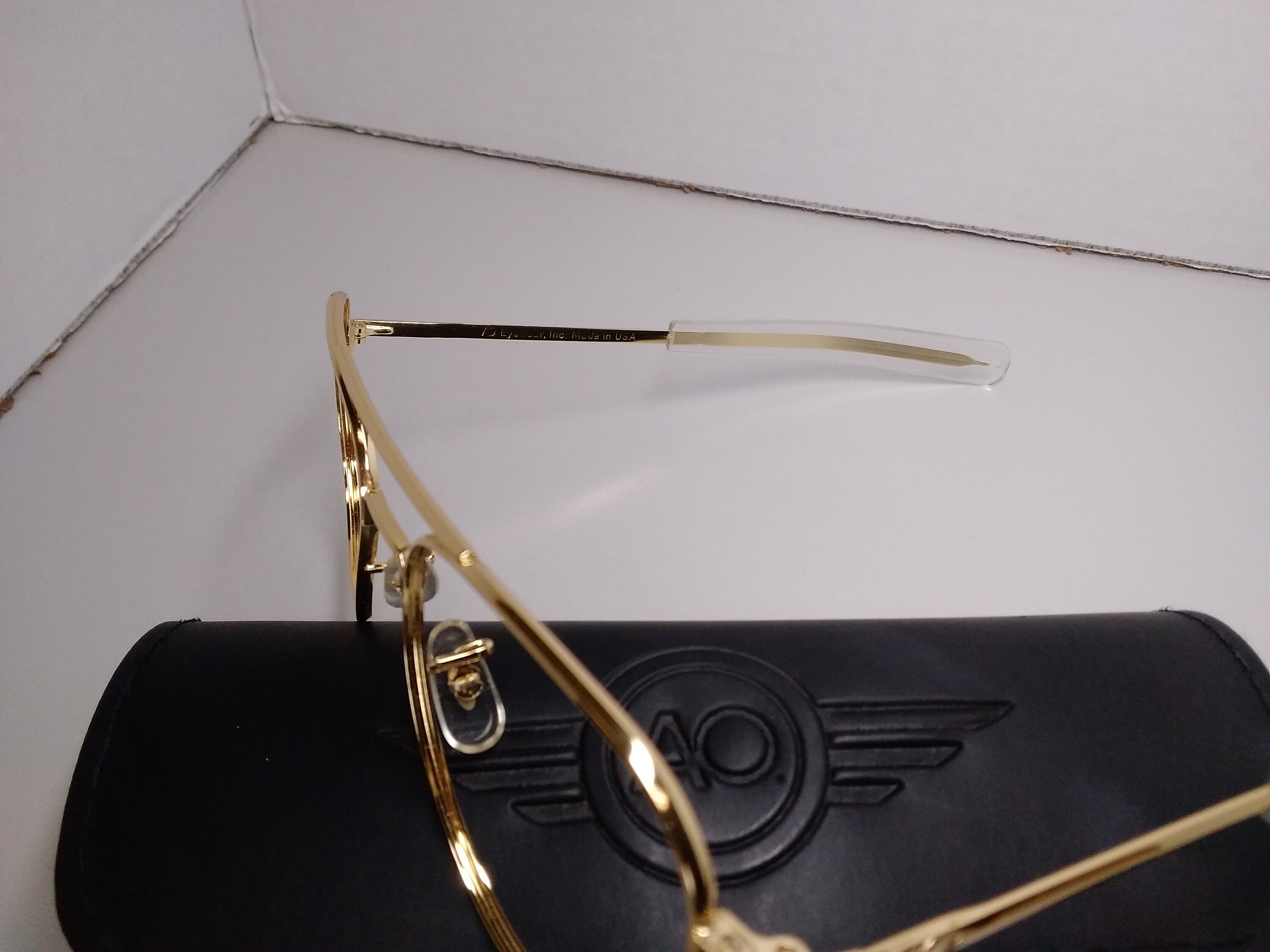 American Optical Original Pilot Eyeglass Frames 55-20-140 Gold - Etsy