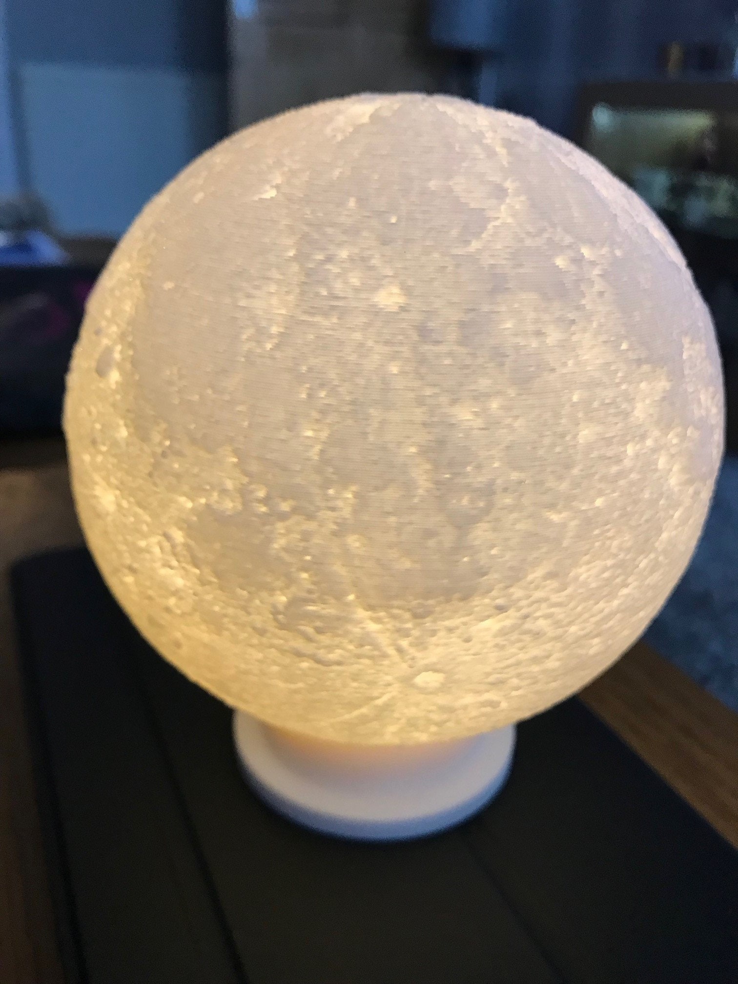 3D Printed Moon Globe With Your Own Personal Image - Etsy