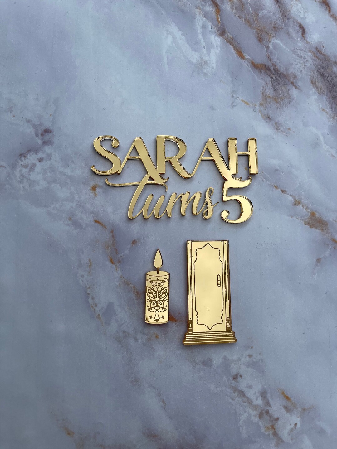 Encanto Personalised Name & Age Cake Charm | Casita Door Acrylic Mirror ...